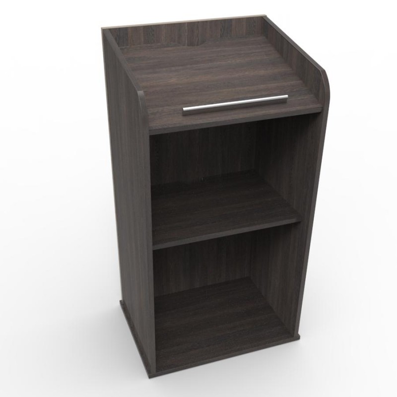 Pupitre de conférence bois avec rangement pour discours professionnel