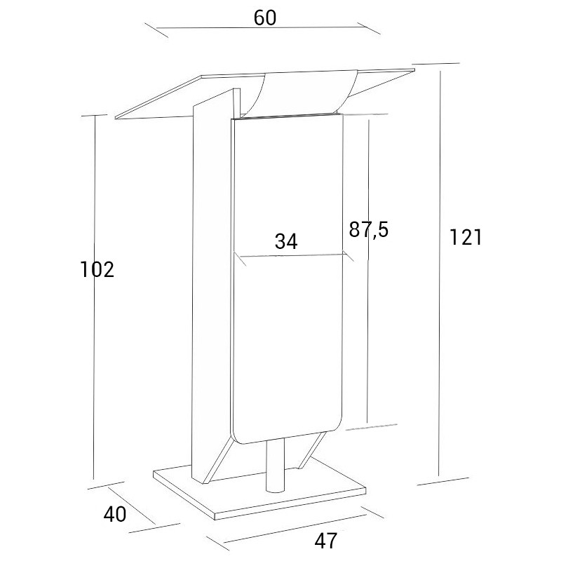 Pupitre de conférence en bois fabriqué en France pour discours et ...