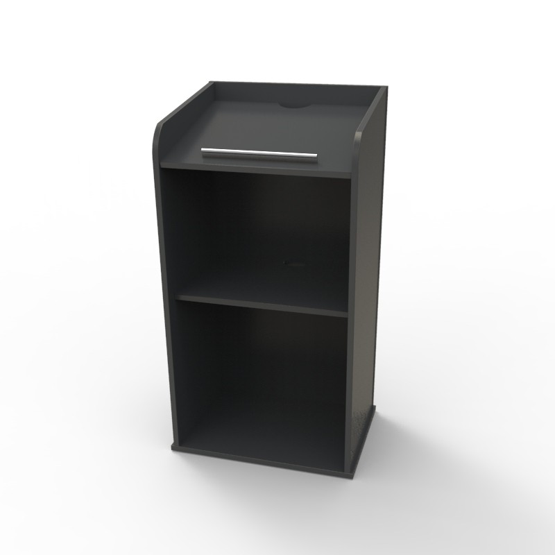 Pupitre de conférence bois avec rangement pour discours professionnel