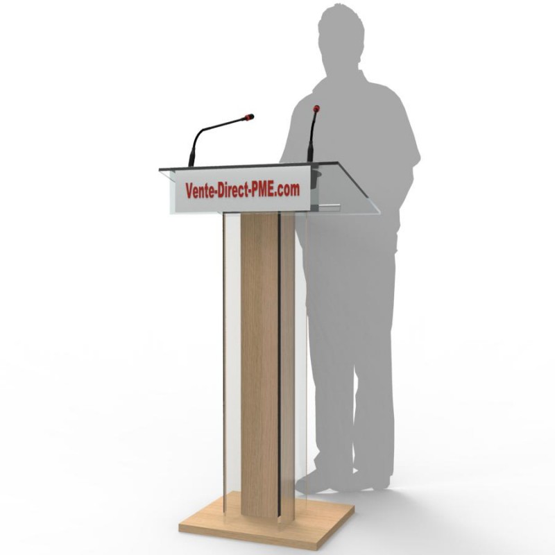 Pupitre de conférence en plexiglas design pour événements professionnels
