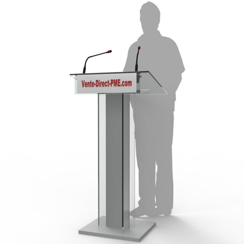 Pupitre en plexiglas transparent pour événements & discours