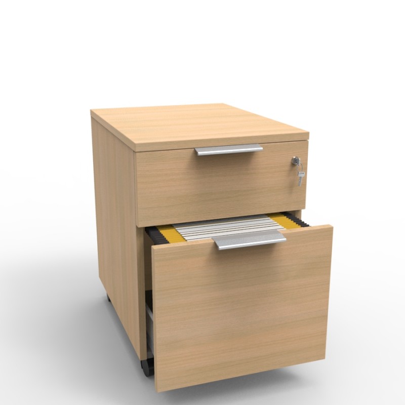 Caisson de rangement en bois 2 tiroirs pour optimiser votre espace pro